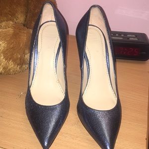 Zara | Shoes | Zara Metallic Blue Heels Send Offers | Poshmark